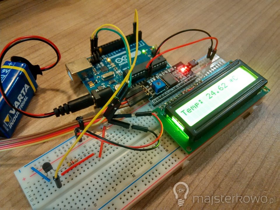 Termometr z wyświetlaczem LCD » Arduino, Elektronika, Gadżety » poradnik zrób to sam na ...